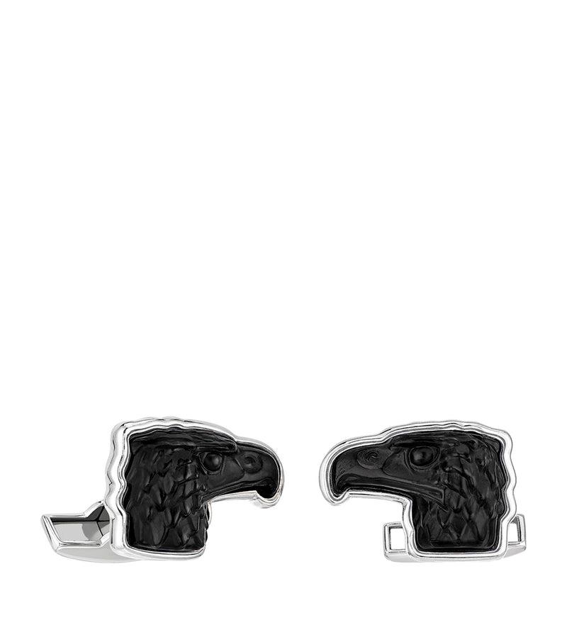 Lalique Eagle Cufflinks Black Crystal – Coast 2 Coast Collection